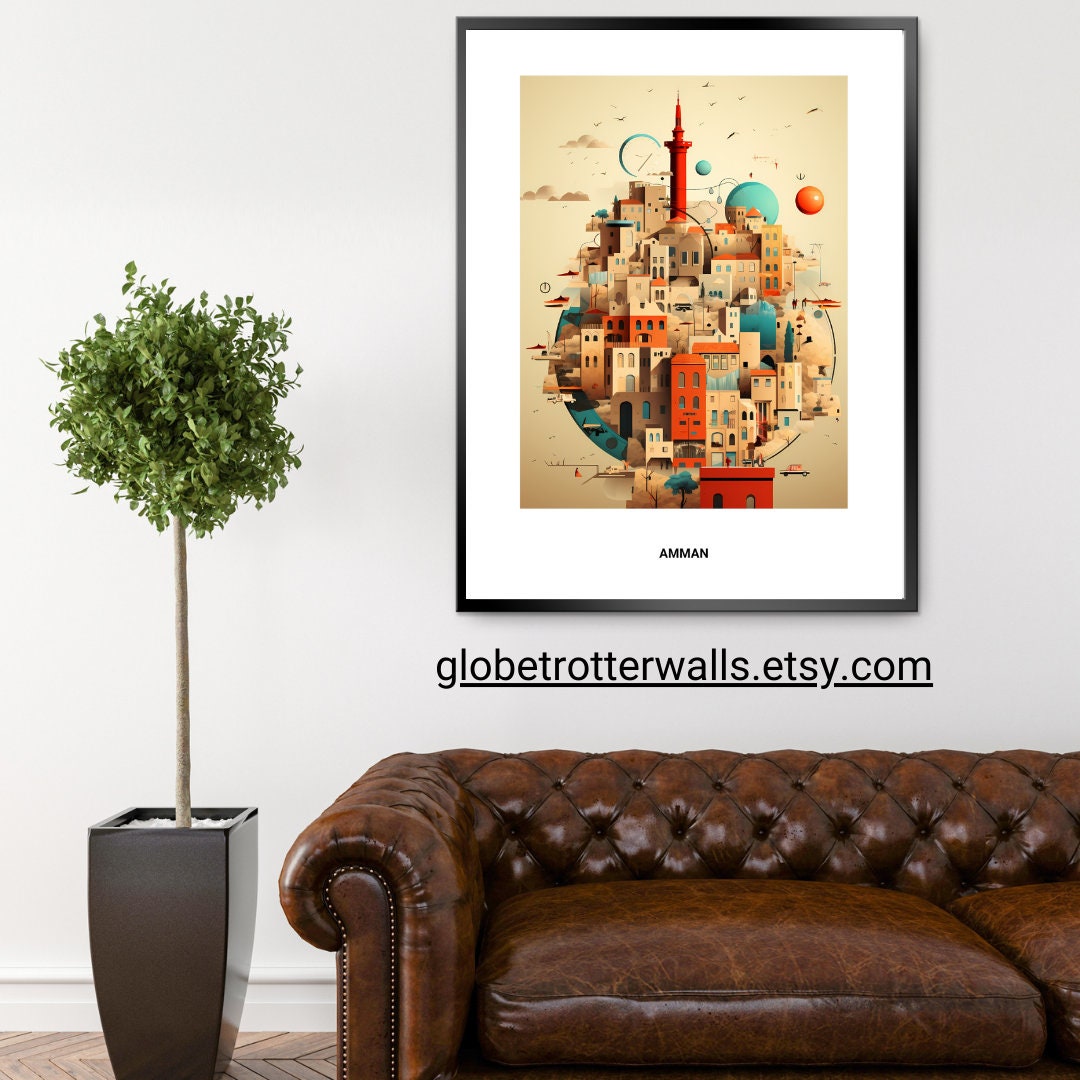 Amman Jordan Collage Poster, High-res 300 DPI, Printable & Digital ...
