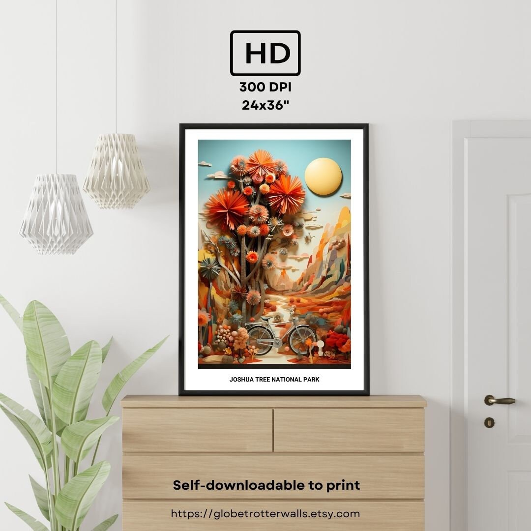 Abstract Joshua Tree Wall Art, Dadaism Inspired Collage, Downloadable ...