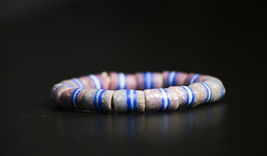 African Beads, 16 Krobo Beads, Large Multi-colored Recycled Beads ...
