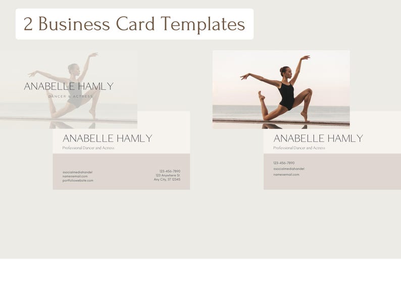 Acting Resume Templates: Canva Portfolio for Performers (digital ...