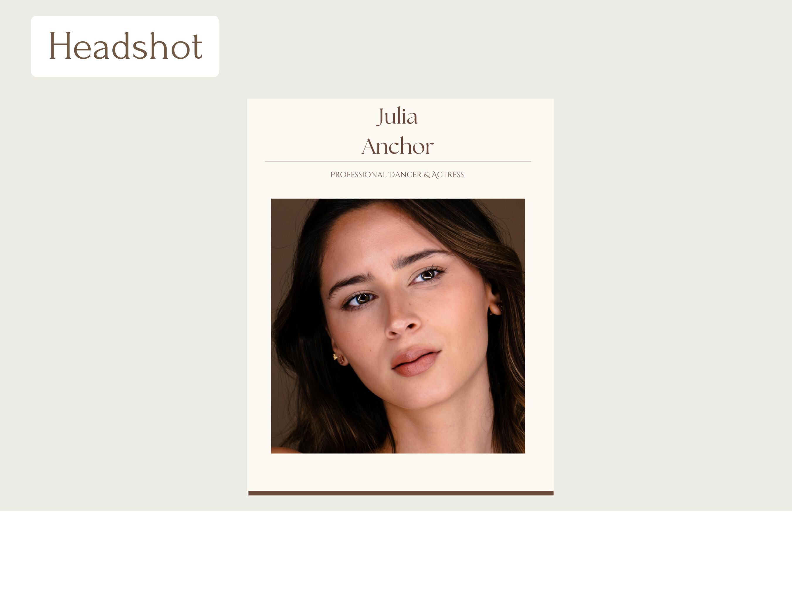 Custom Performer Resume, Cover Letter, Business Card and Headshot ...
