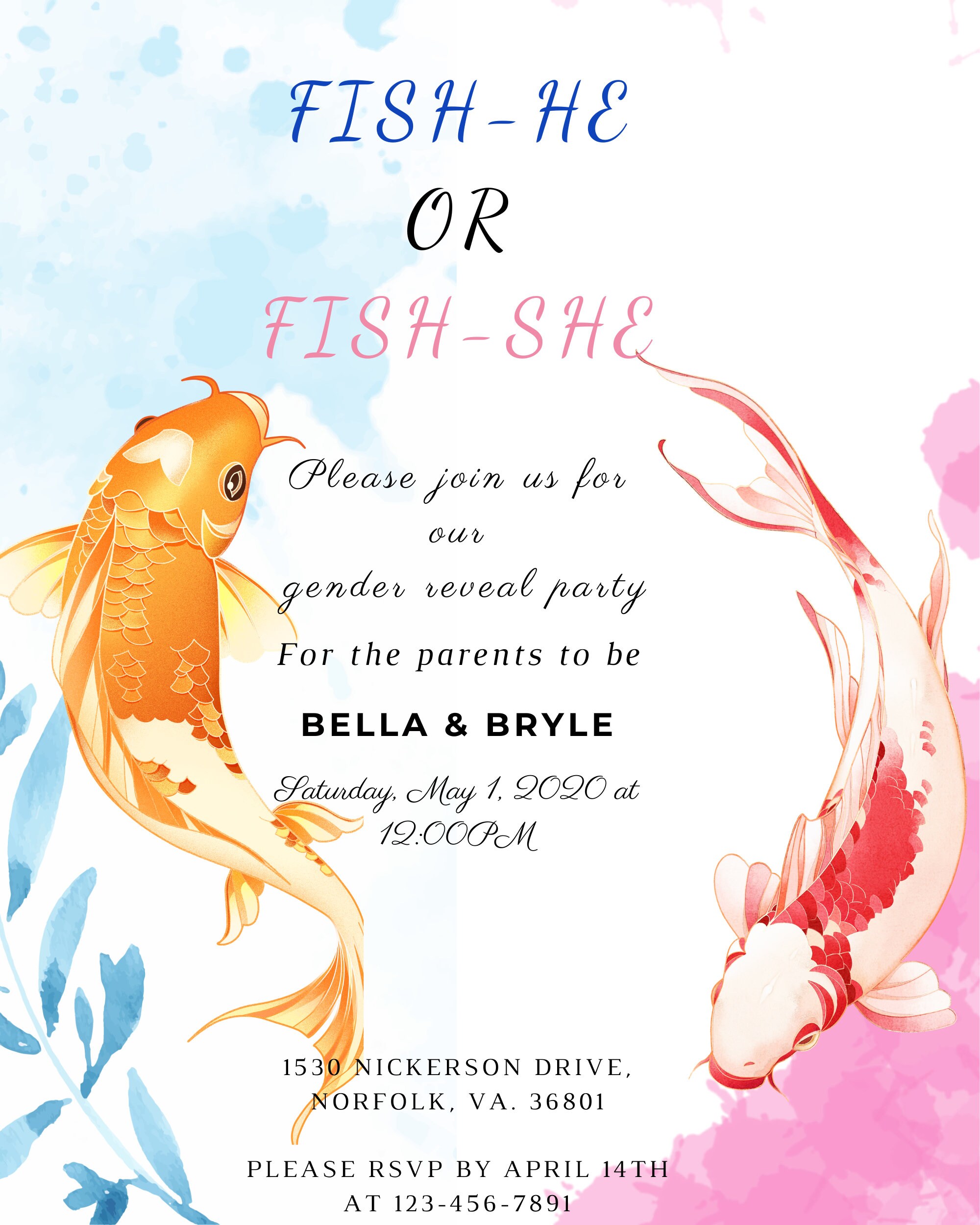 Gender Reveal Invitation, He or She, Gender Reveal Idea, Gender Reveal ...
