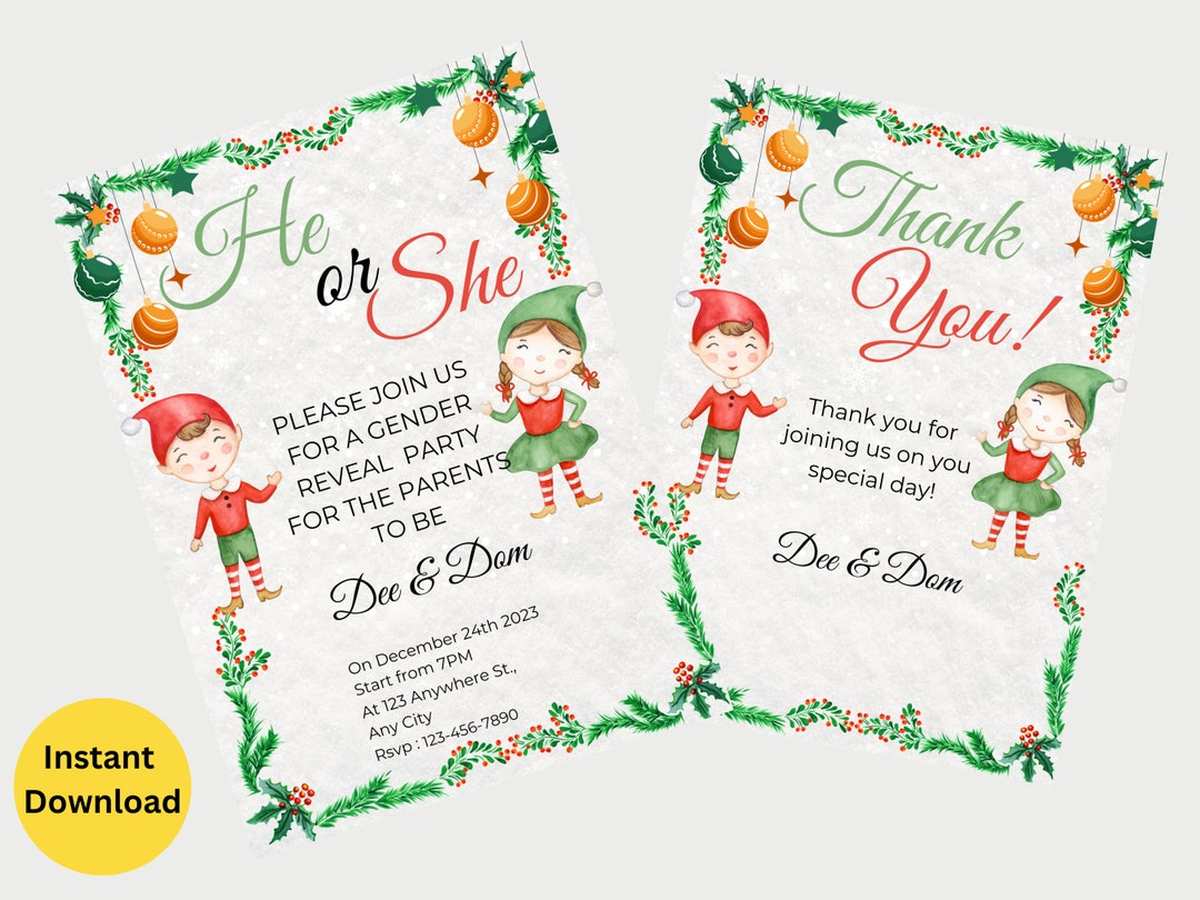 Gender Reveal, Elf Gender Reveal, Christmas Reveal, Gender Reveal Ideas ...