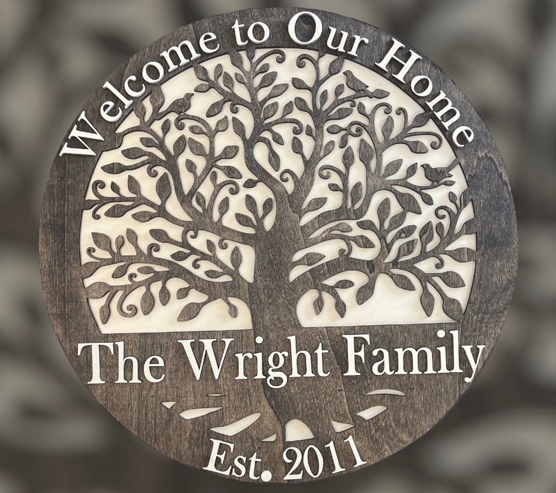 Welcome Family (est. Year Tree) - Etsy