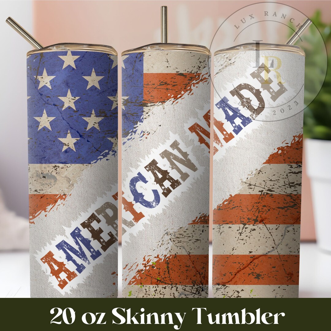 American Made Tumbler, USA, Patriotic, US Flag, Gift for Dad, Military ...
