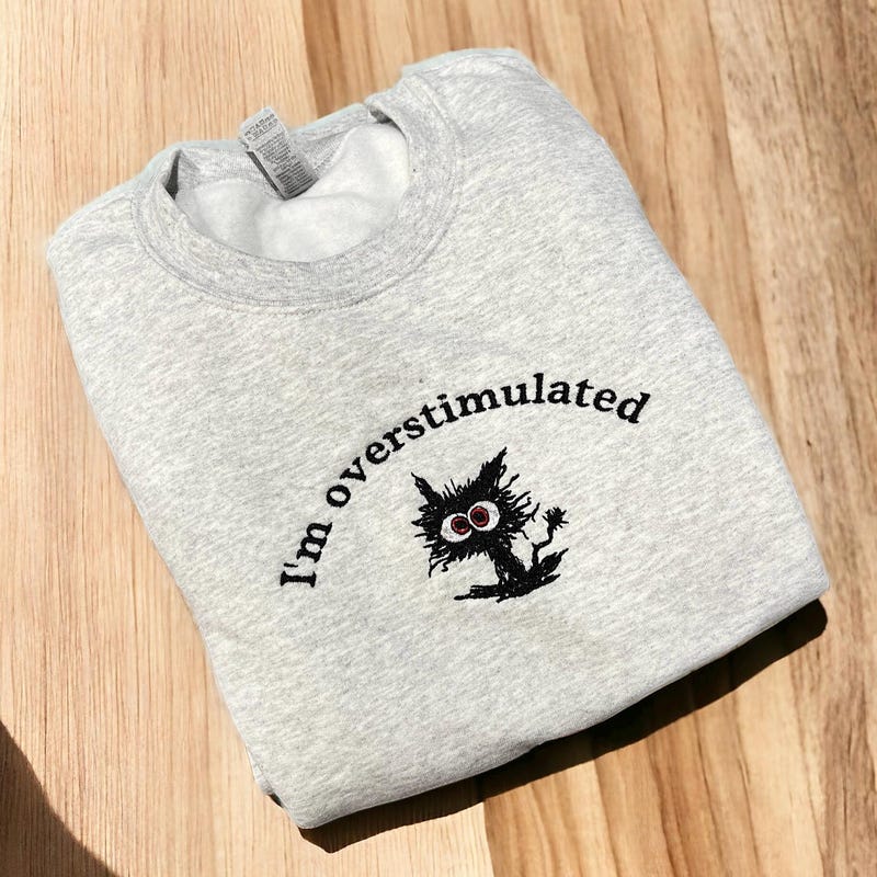 Overstimulated Cat Shirt - Etsy