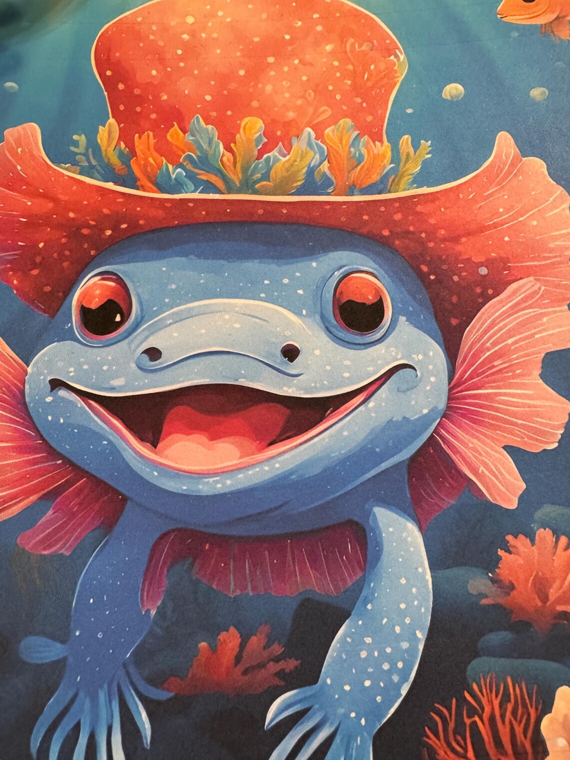 Vibrant Blue Axolotl Paper Digital Download - Etsy