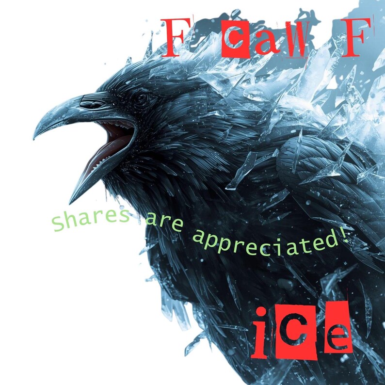 Fcawf Ice Digital Download Crow, Abolish ICE, Anti ICE Political ...