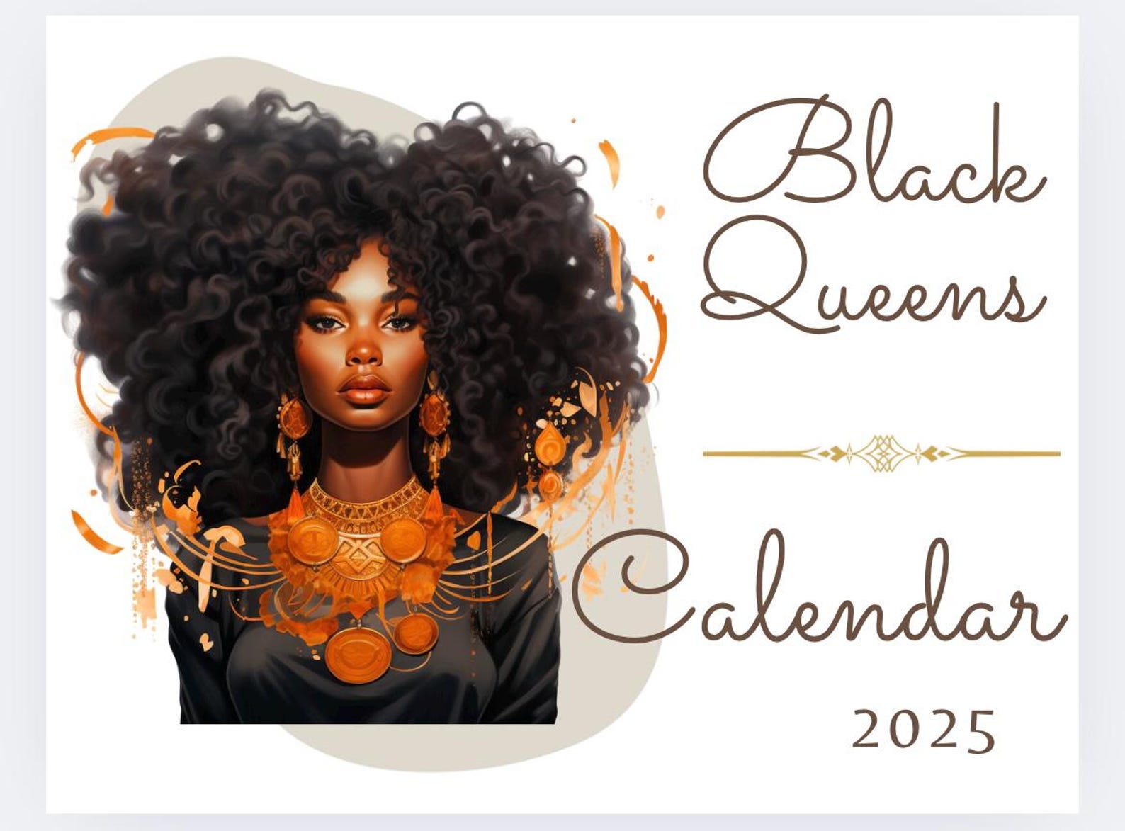 2025 Black Queens Calendar, Black Girl Magic, Beautiful African ...