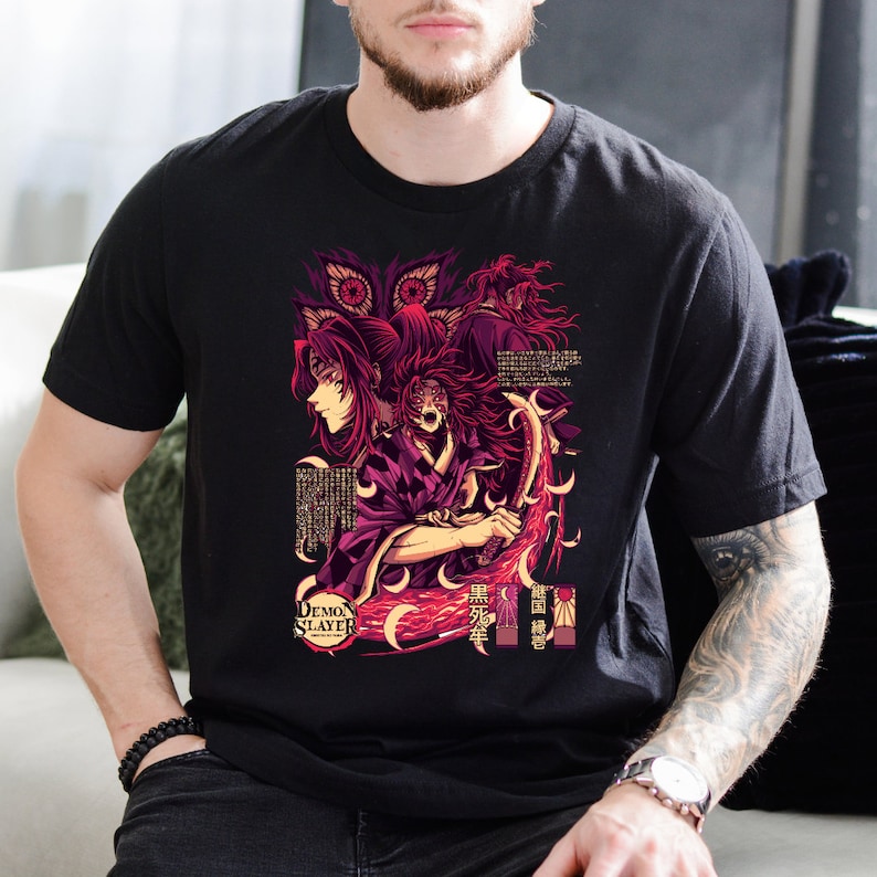 Demon Slayer Yoriichi Tsugikuni T-shirt Japanese Streetwear Aesthetic ...