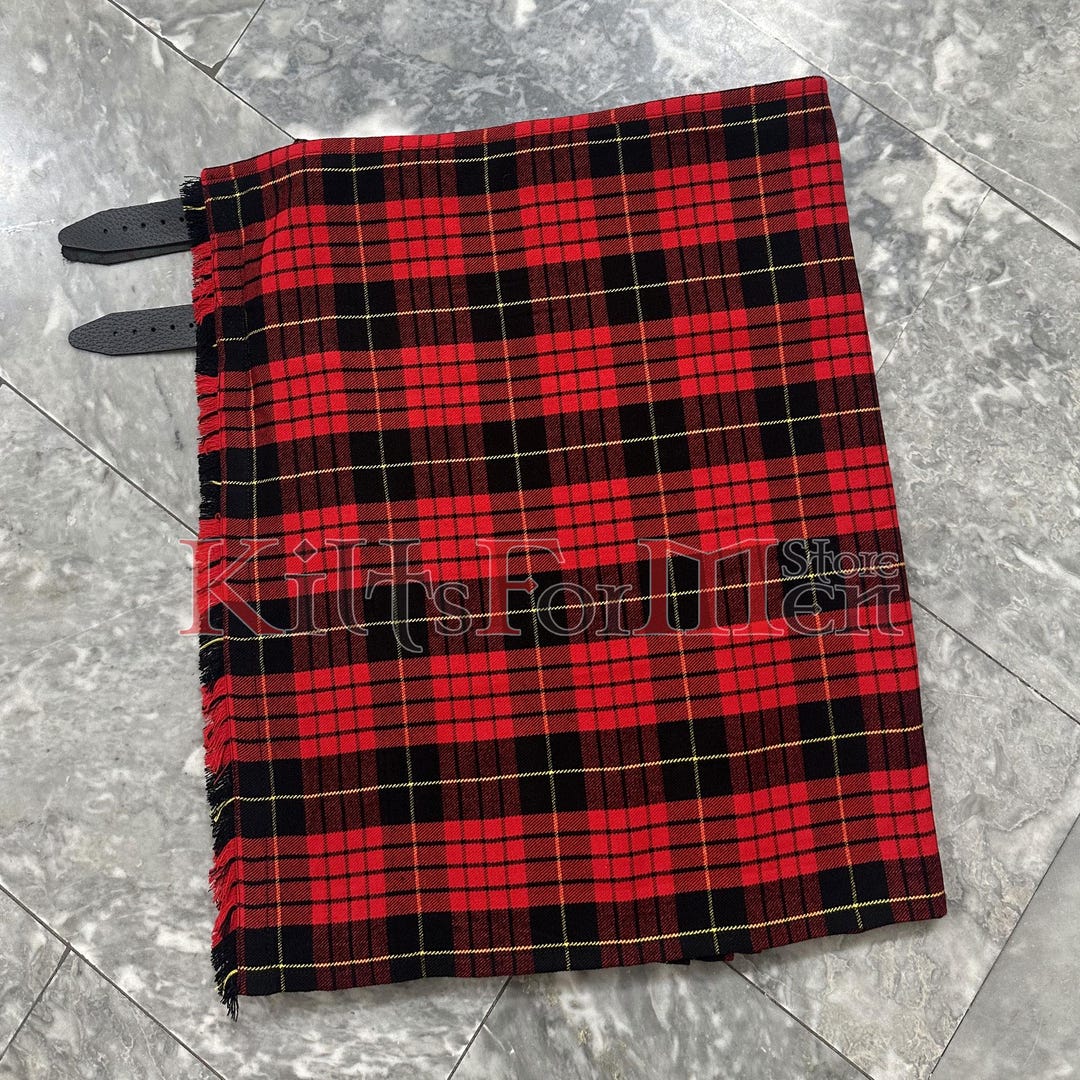 Scottish Handmade Macqueen 8 Yard Tartan Kilt - Clan Macqueen Kilt for ...