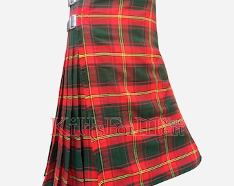 Highland Traditional Handmade Ulster Red Tartan Kilt for Men Custom ...