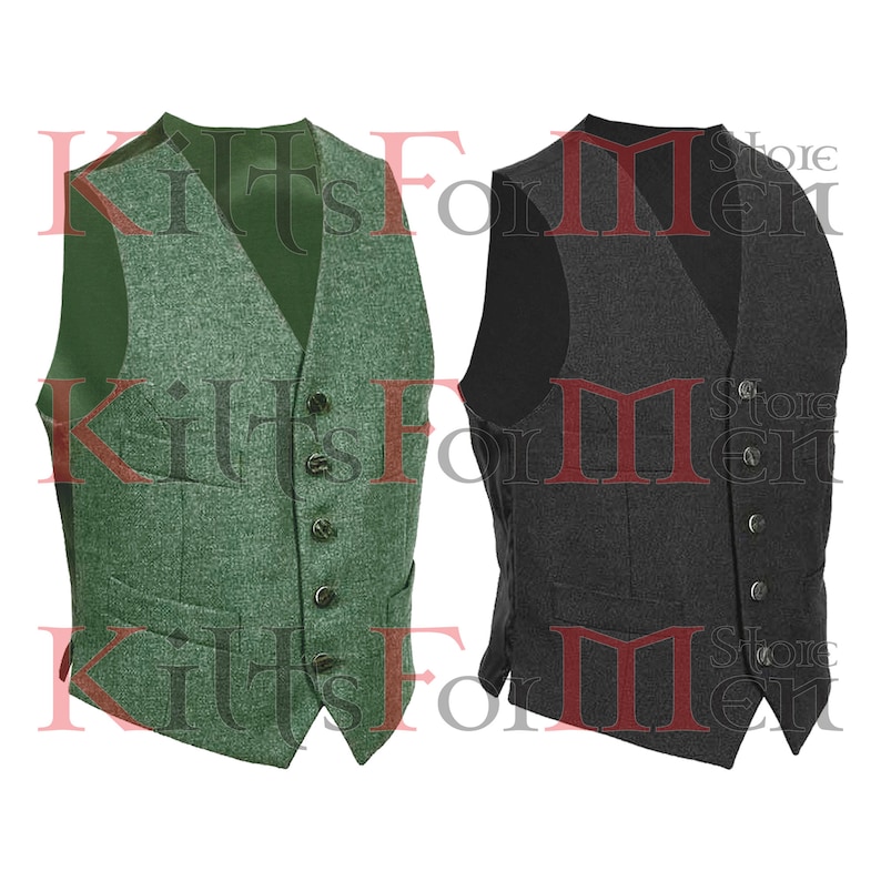 Scottish Kilt Vest for Men - 5 Button Tartan Kilt Vest | Available in ...