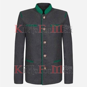 German Bavarian Jacket - Trachten Jacket Men - Available in Six Colors ...