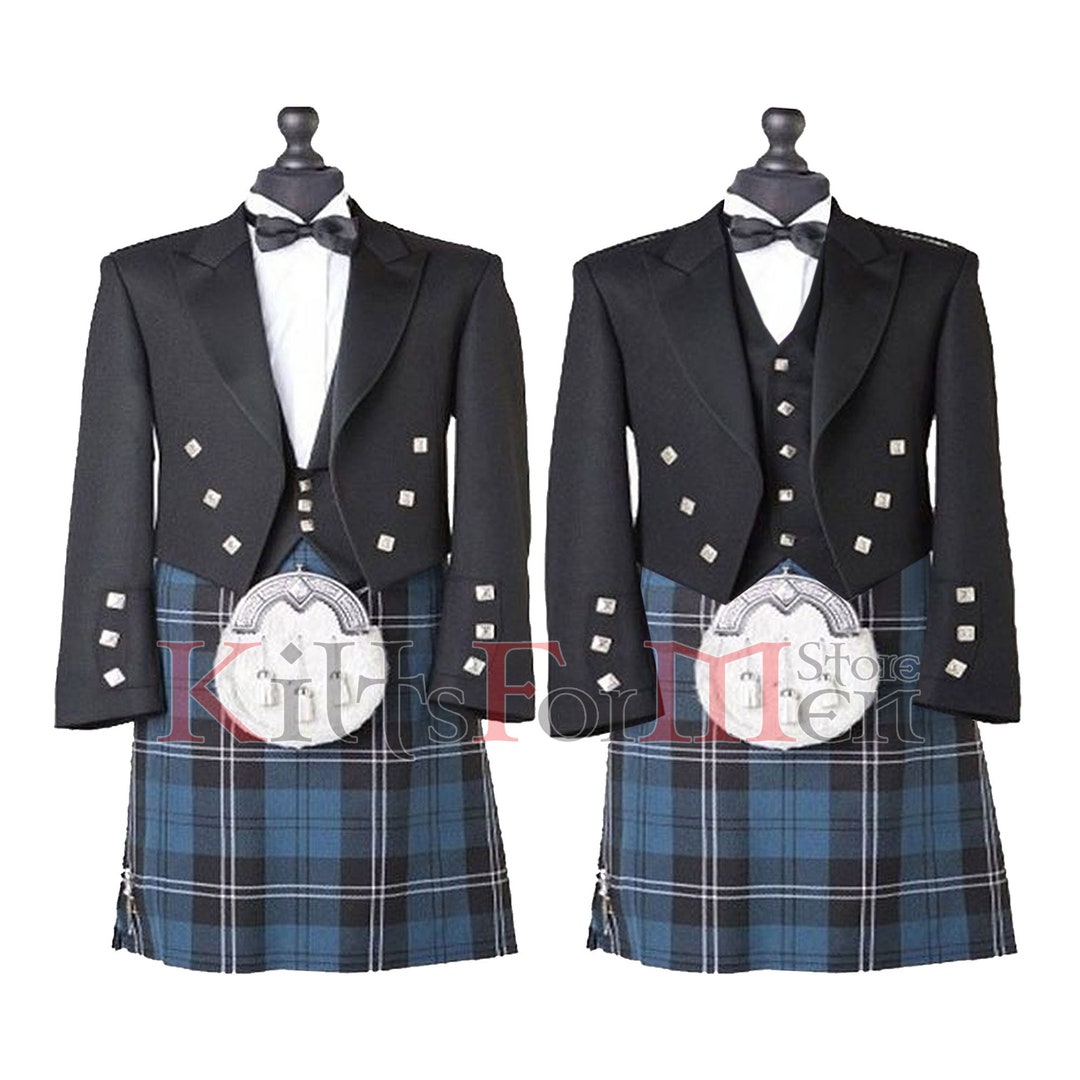 Scottish Men Prince Charlie Kilt Jacket | Handmade Wedding Kilt Jacket ...