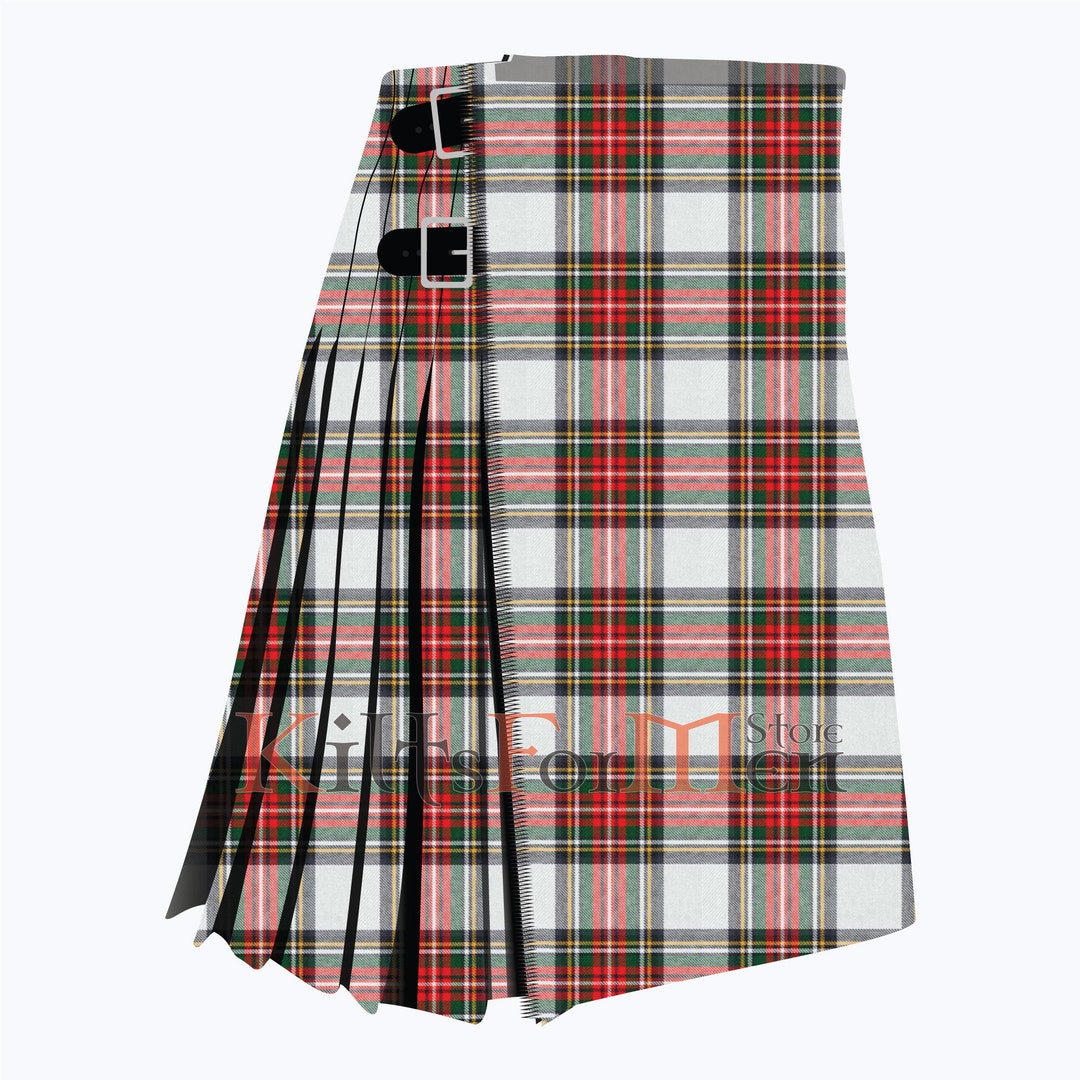Scottish Handmade Stewart Dress 8 Yard Tartan Kilt - Clan Stewart Kilt ...
