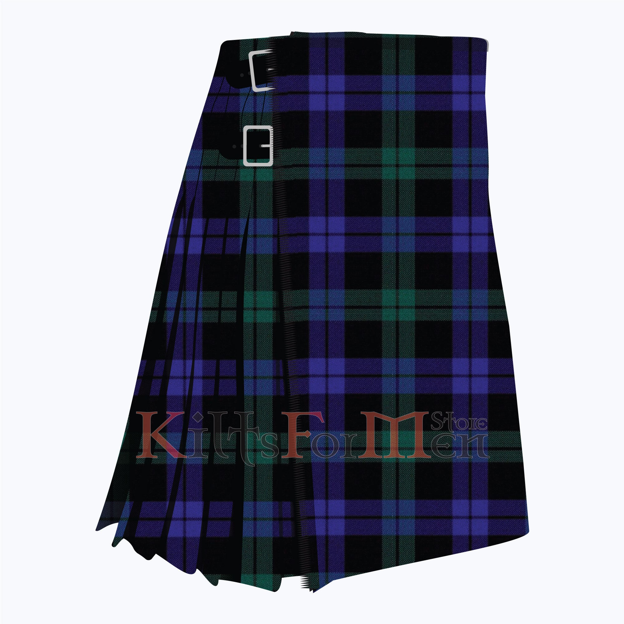 Scottish Handmade Campbell of Lochawe 8 Yard Tartan Kilt - Clan ...