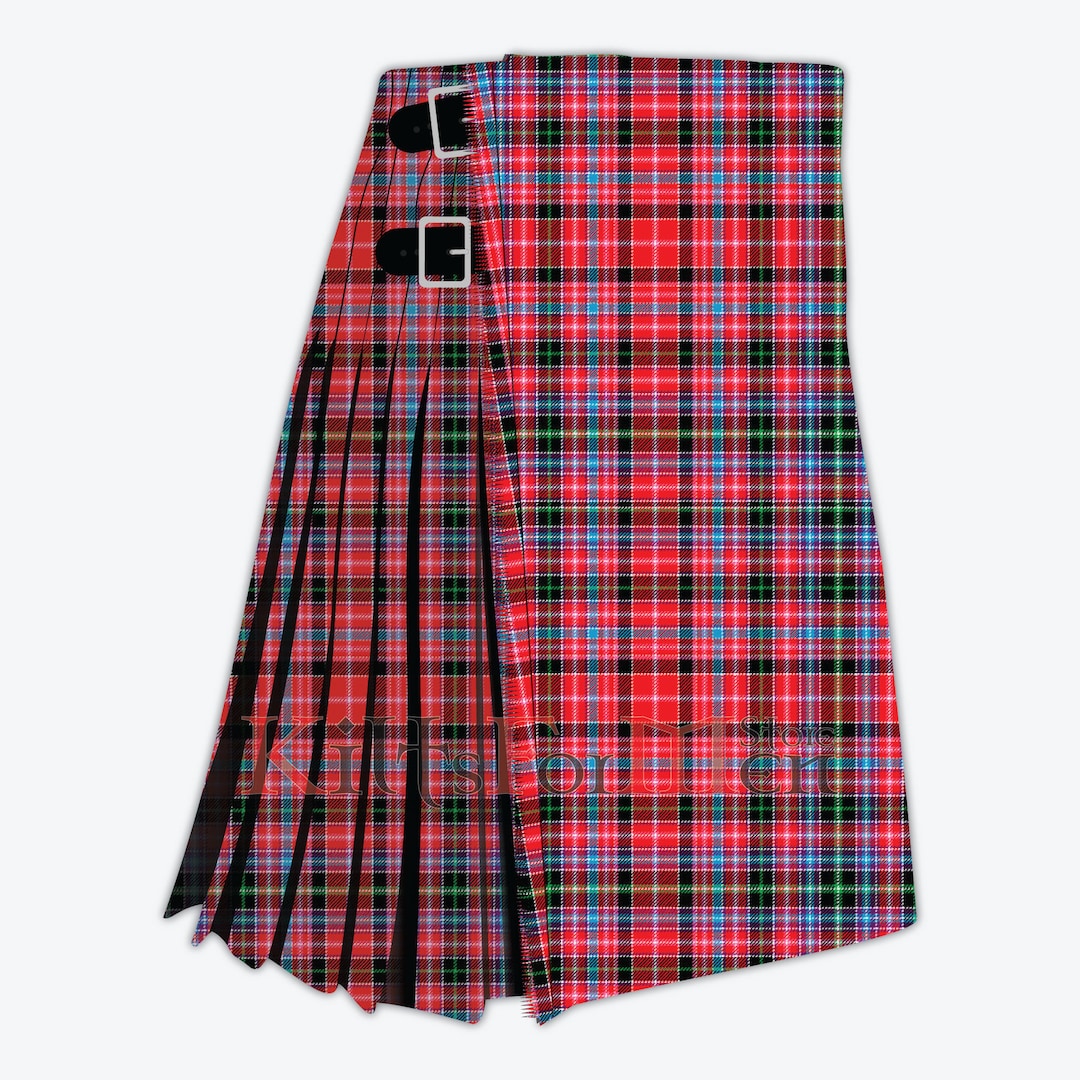 Scottish Handmade Aberdeen 8 Yard Tartan Kilt - Clan Aberdeen Kilt for ...