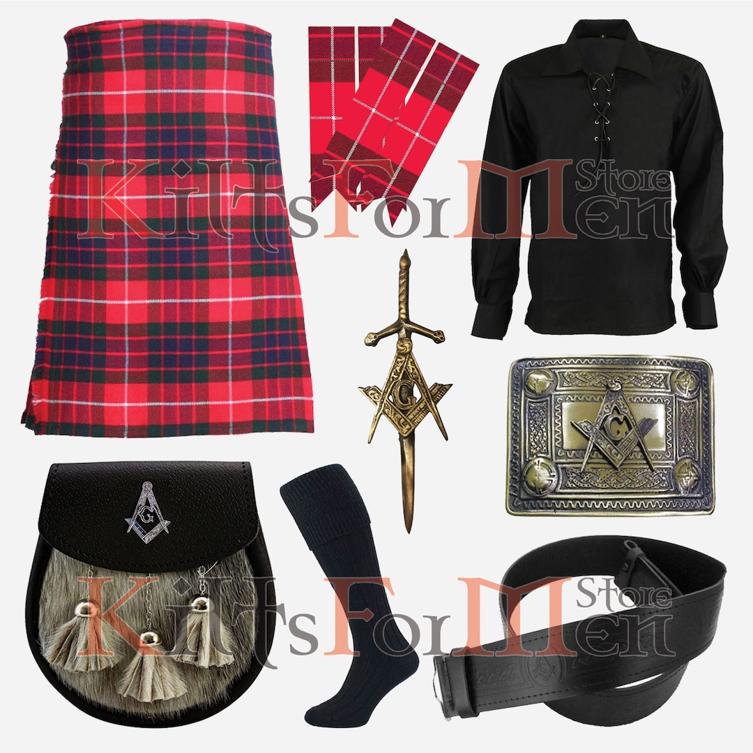 Scottish Wedding Kilt Outfit 400 Tartan Available - Jacobite Shirt Kilt ...