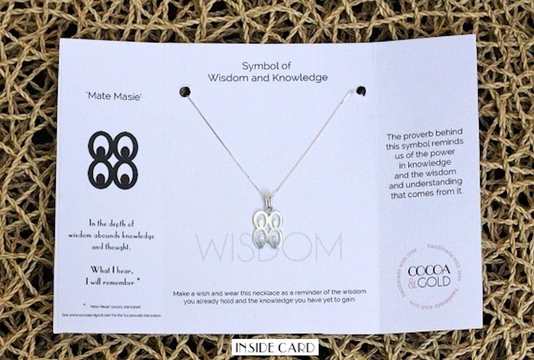 Adinkra Symbol for Wisdom and Knowledge mate Mεsie Pendant and Necklace ...