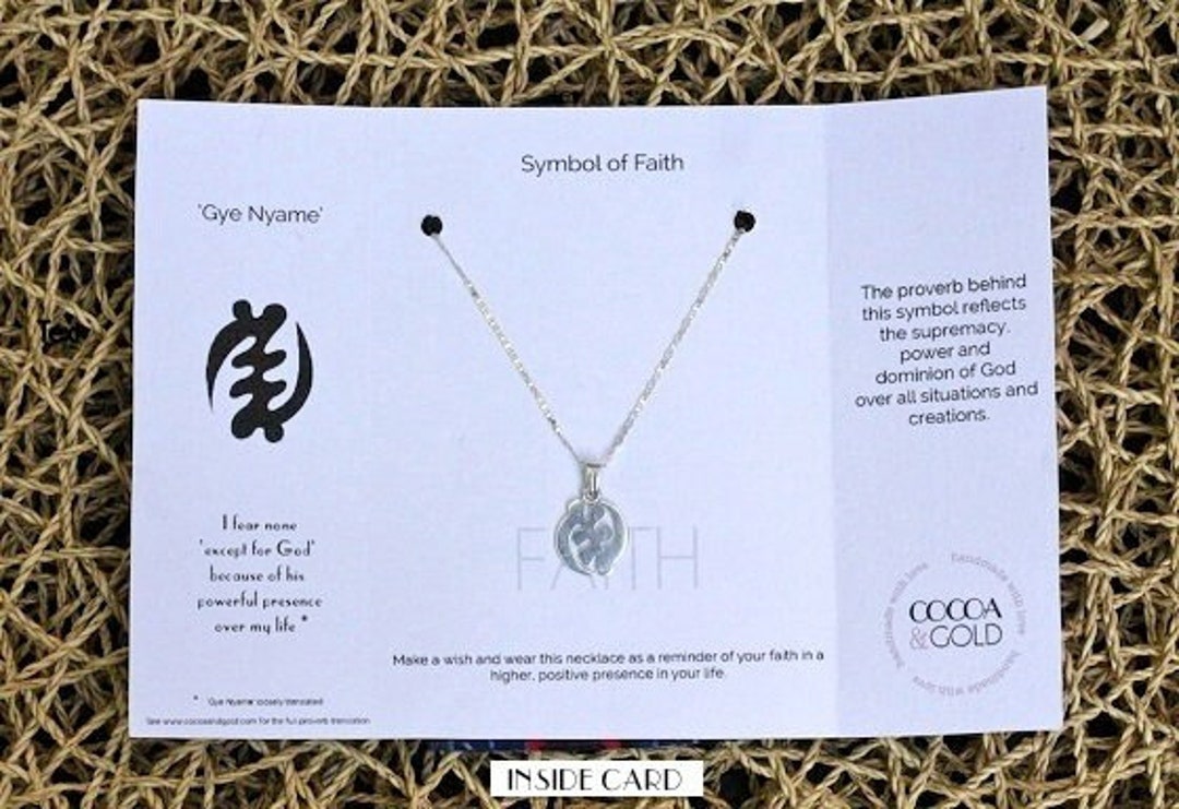 Adinkra Symbol for Faith 'gye Nyame' Necklace and Pendant - Etsy