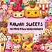 45 Kawaii Clipart Sweets 45 Different Graphics Digital Kawaii PNG ...