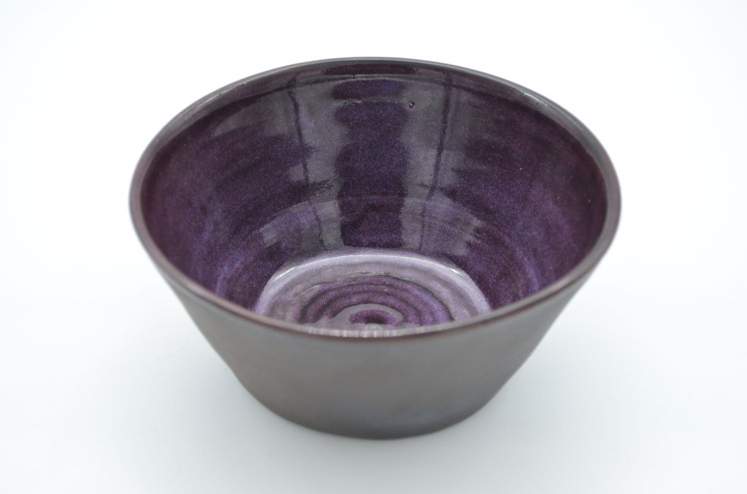 Medium Bowl | Purple and Natural Black Clay - Etsy