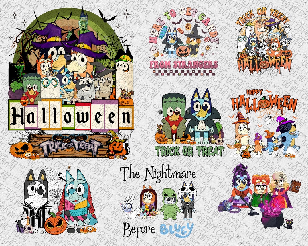 Bluey Halloween Png, Horror Character Png, Bluey Characters Png, Bluey ...