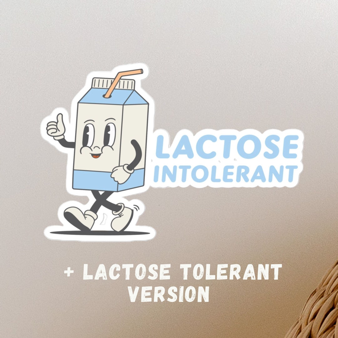 Lactose Intolerant Sticker, Funny Sticker for Water Bottles and Laptops ...