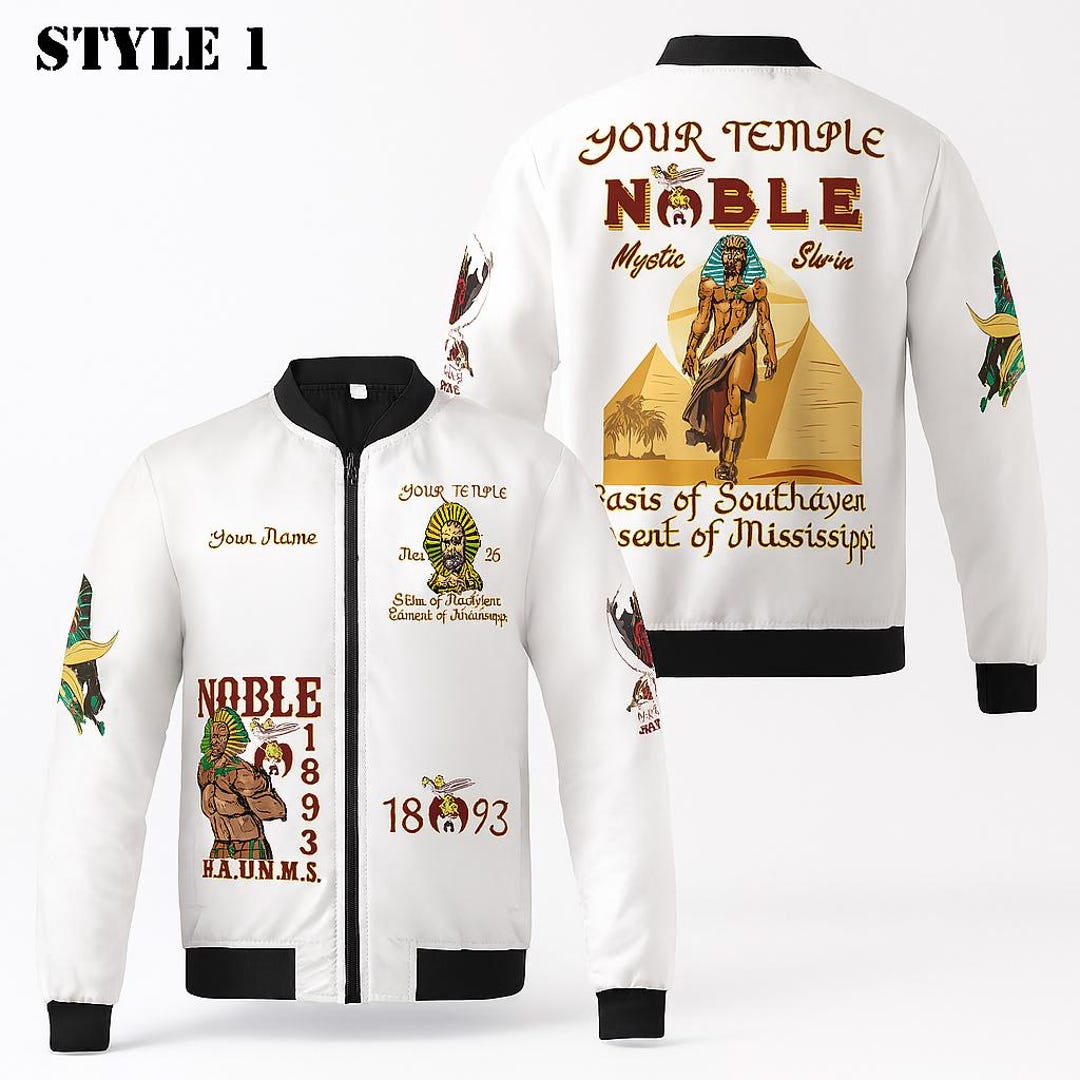 Custom Noble Mystic Shrine 3D Embroidered Bomber Jacket Set - Etsy