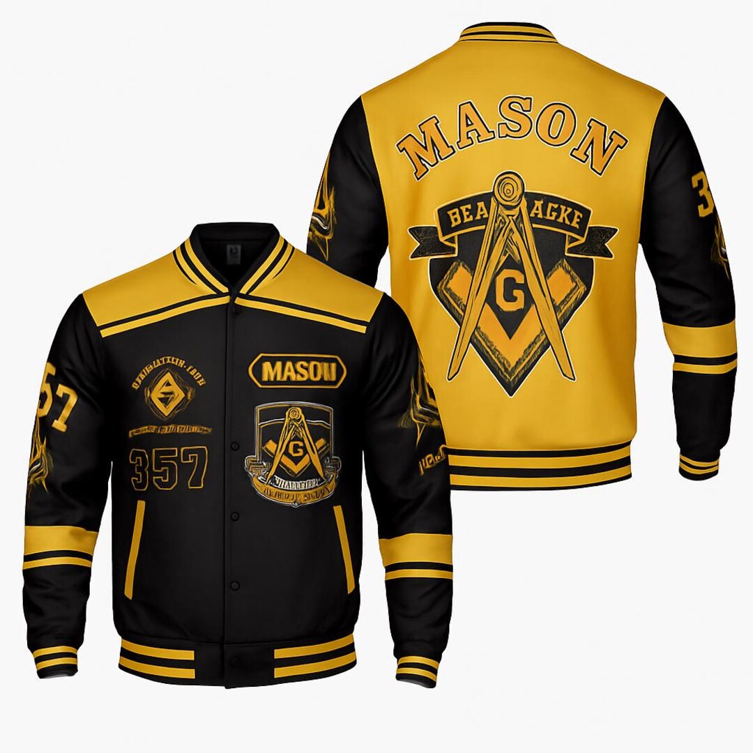 Personalized Masonic Letterman Jacket – Custom Mason Lodge 357 Varsity ...