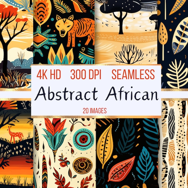 Africa Digital Paper - Etsy