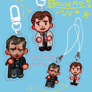 House MD Acrylic Charms and Mini Phone Charms - Etsy