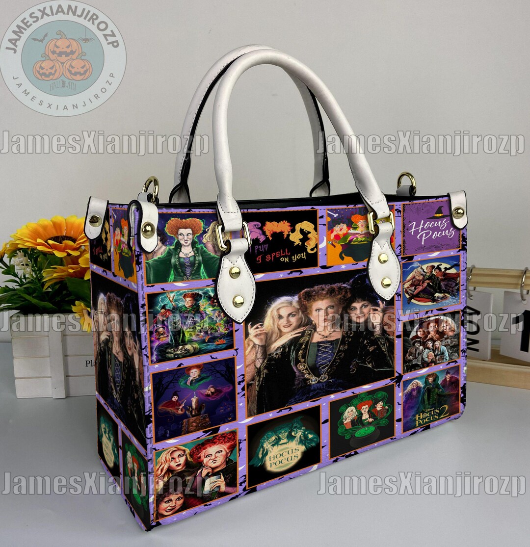 Hocus Pocus Christmas Personalized Leather Handbag, Hocus Pocus Woman ...