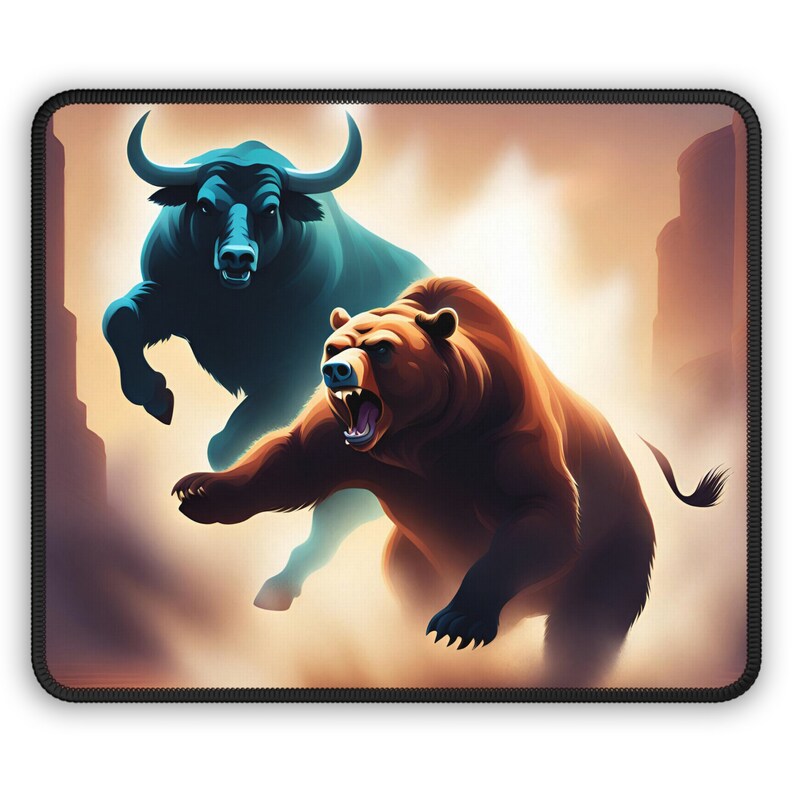 Bull Vs Bear Stock Market Gaming Mouse Pad - Etsy