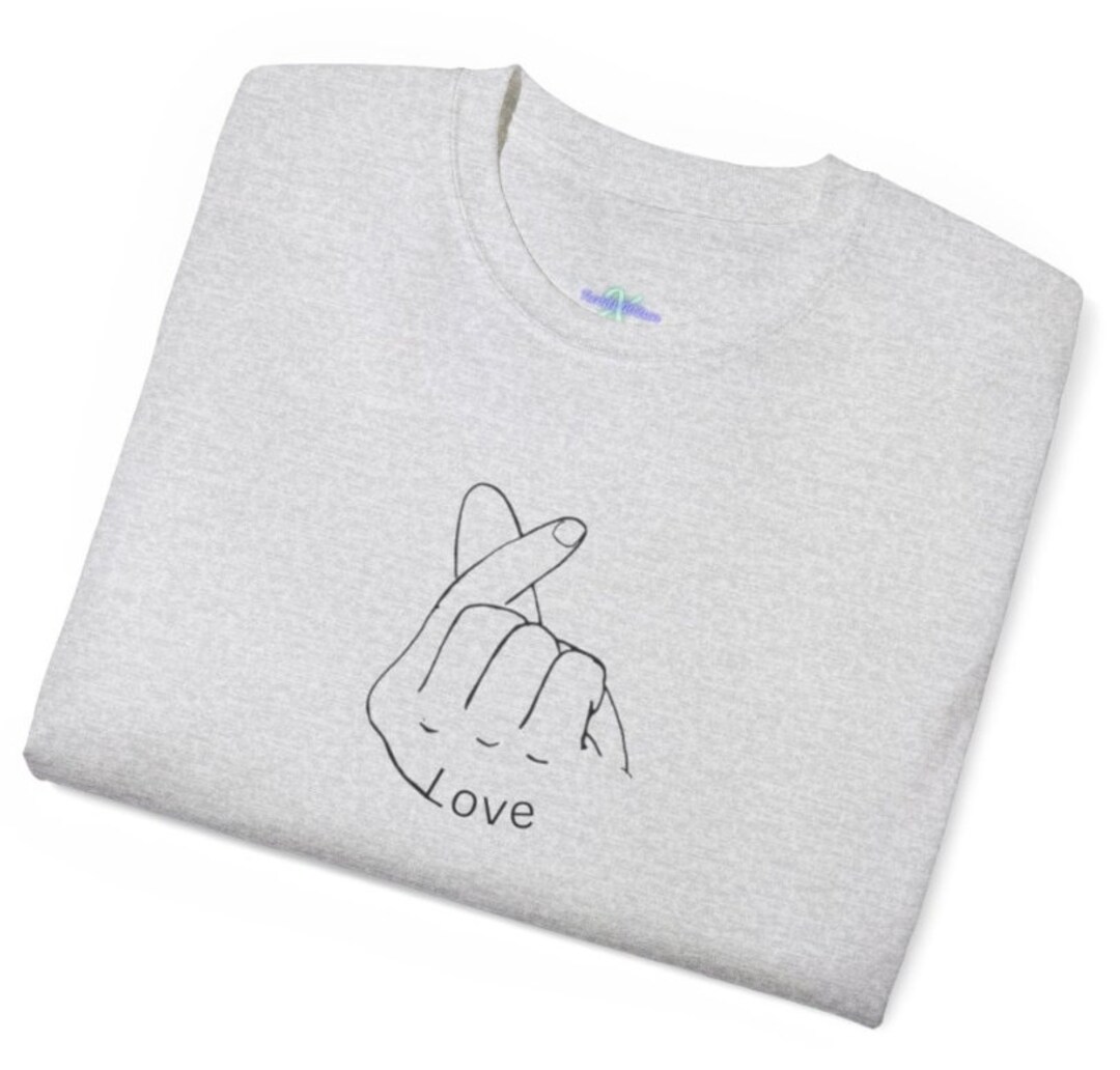 Love You Heart Korean Hand Sign Unisex Ultra Cotton Tee - Etsy
