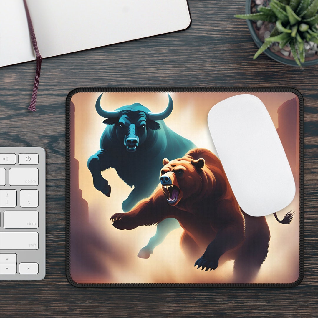 Bull Vs Bear Stock Market Gaming Mouse Pad - Etsy