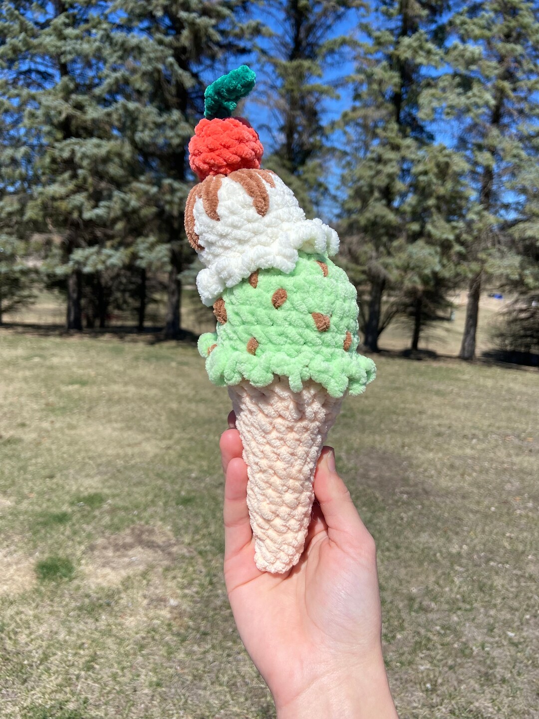 Ice Cream Cone Plushie - Etsy