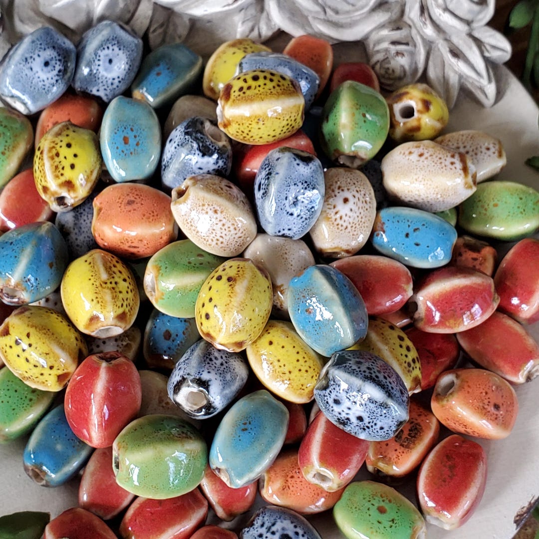 Ceramic Spacer Bead, Glazed Lantern Ceramic Spacer Beads, Multi Color ...