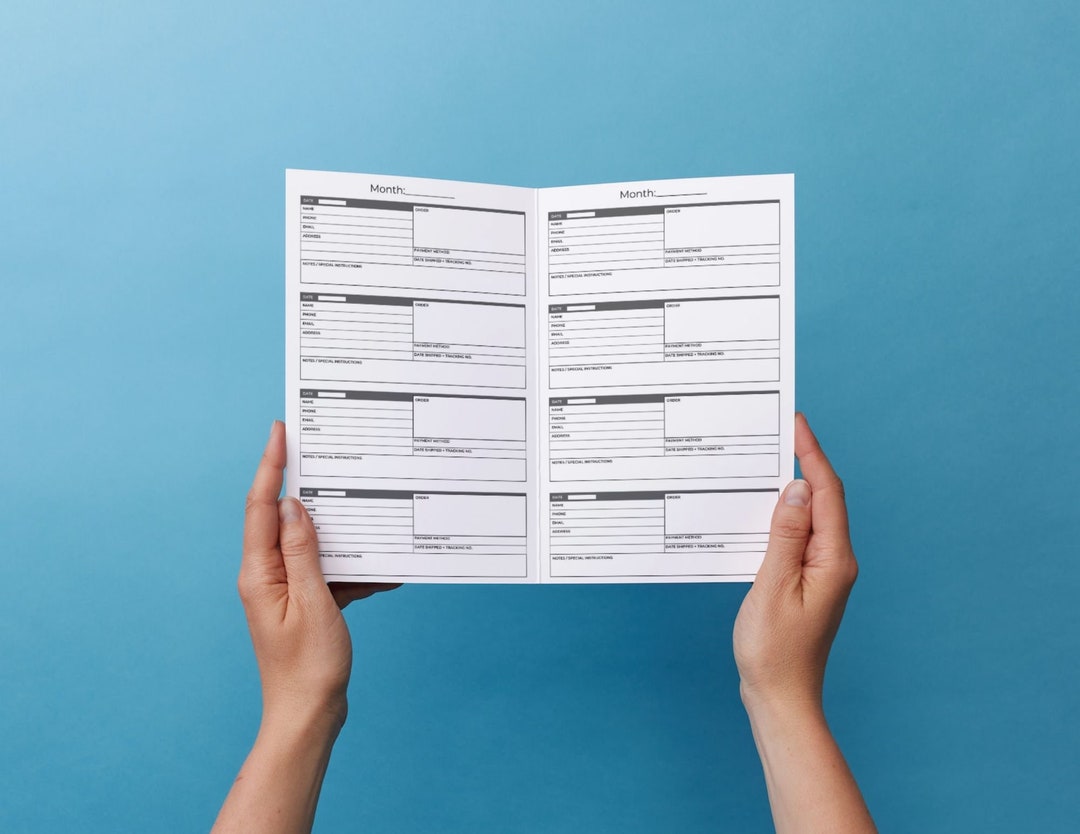 Simple Modern Printable Sales and Order Tracker for Retail, Artists ...