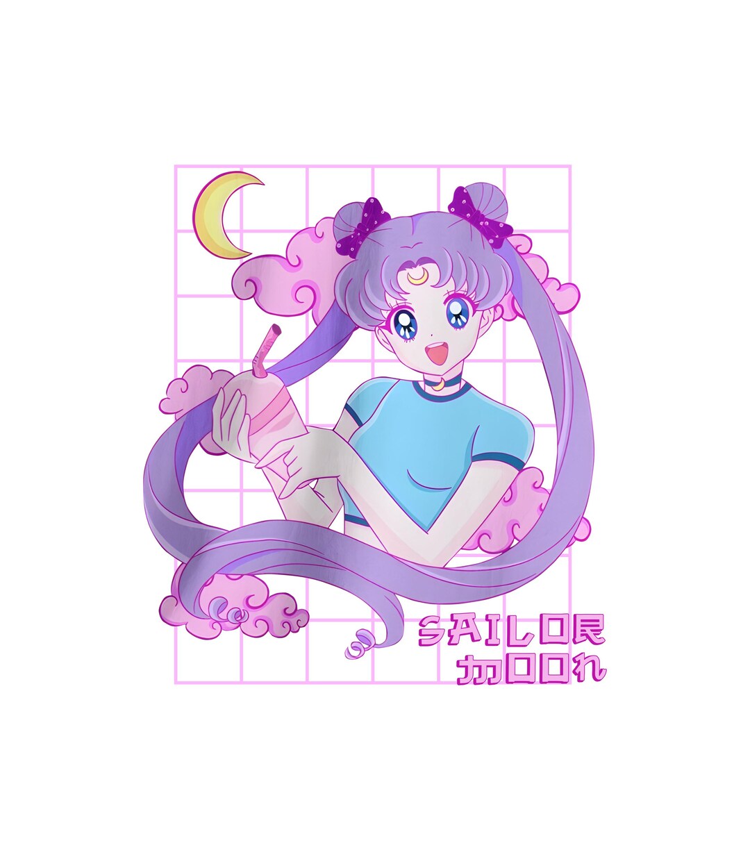 Sailor Moon Boba PNG, Moon Prism Power Sip Activate, Kawaii Anime ...