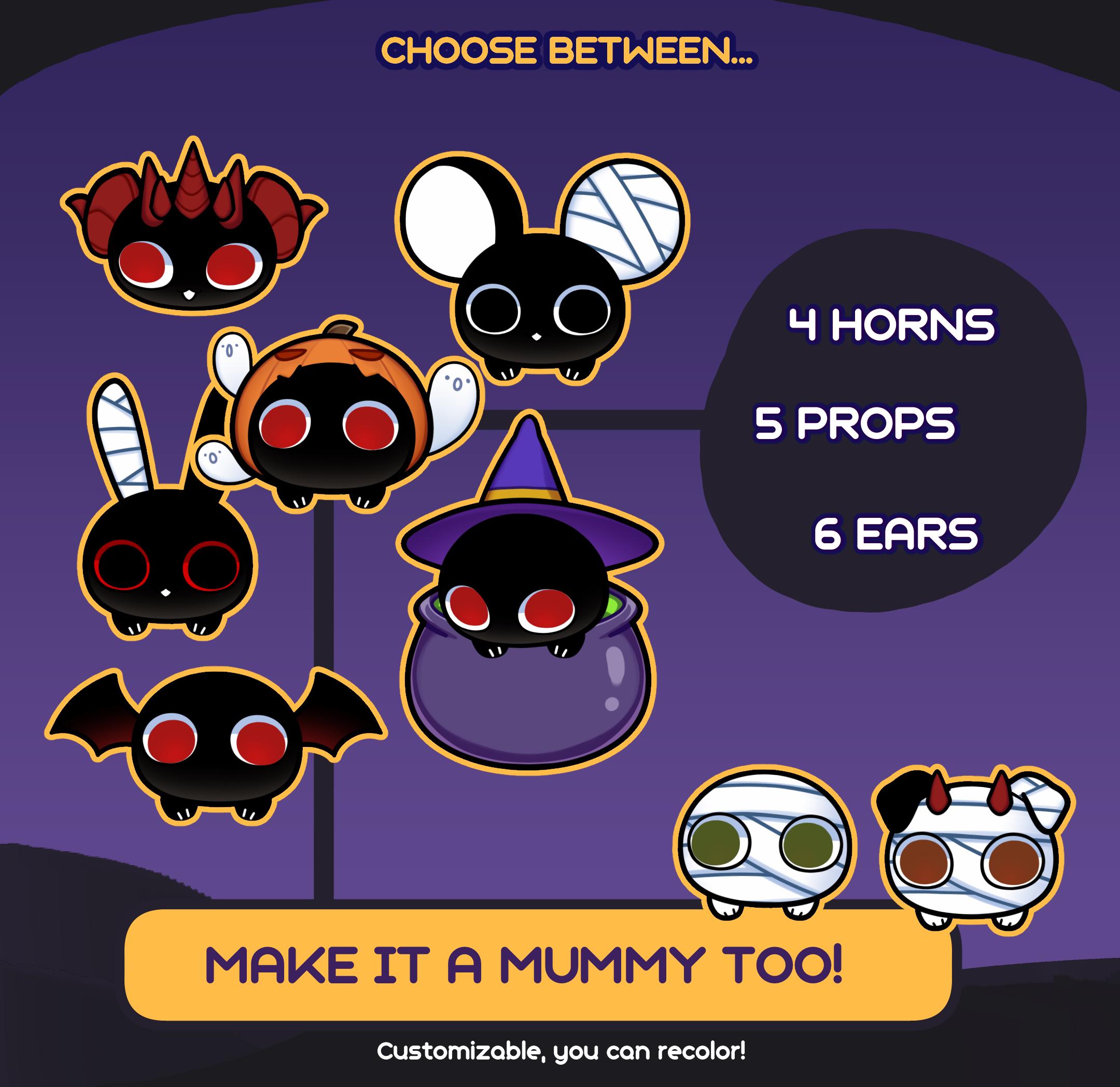 Halloween Demon Mummy Void Mascot [ Vtuber Asset ] - Etsy