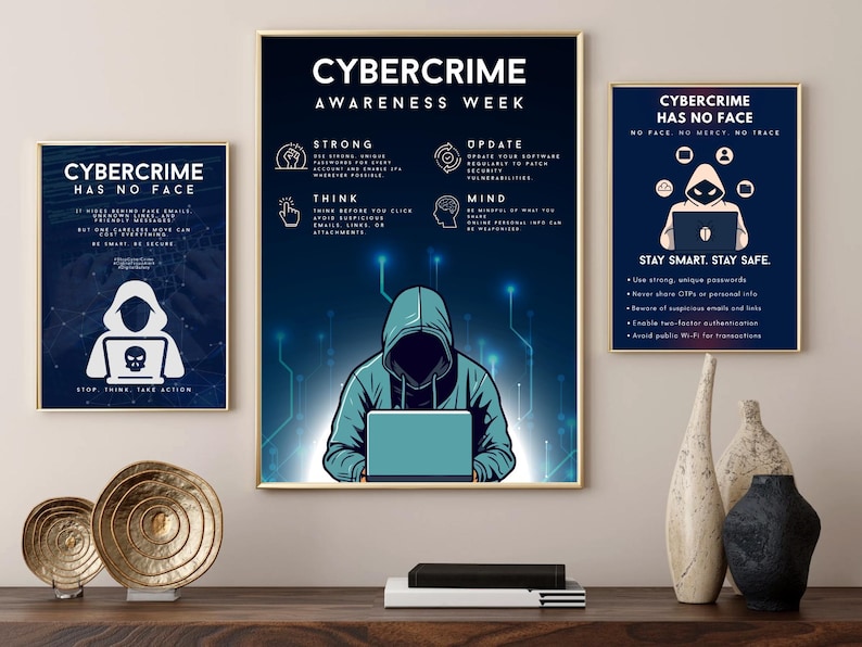 Cybersecurity Awareness Poster Set – IT Office Decor (digital Download ...