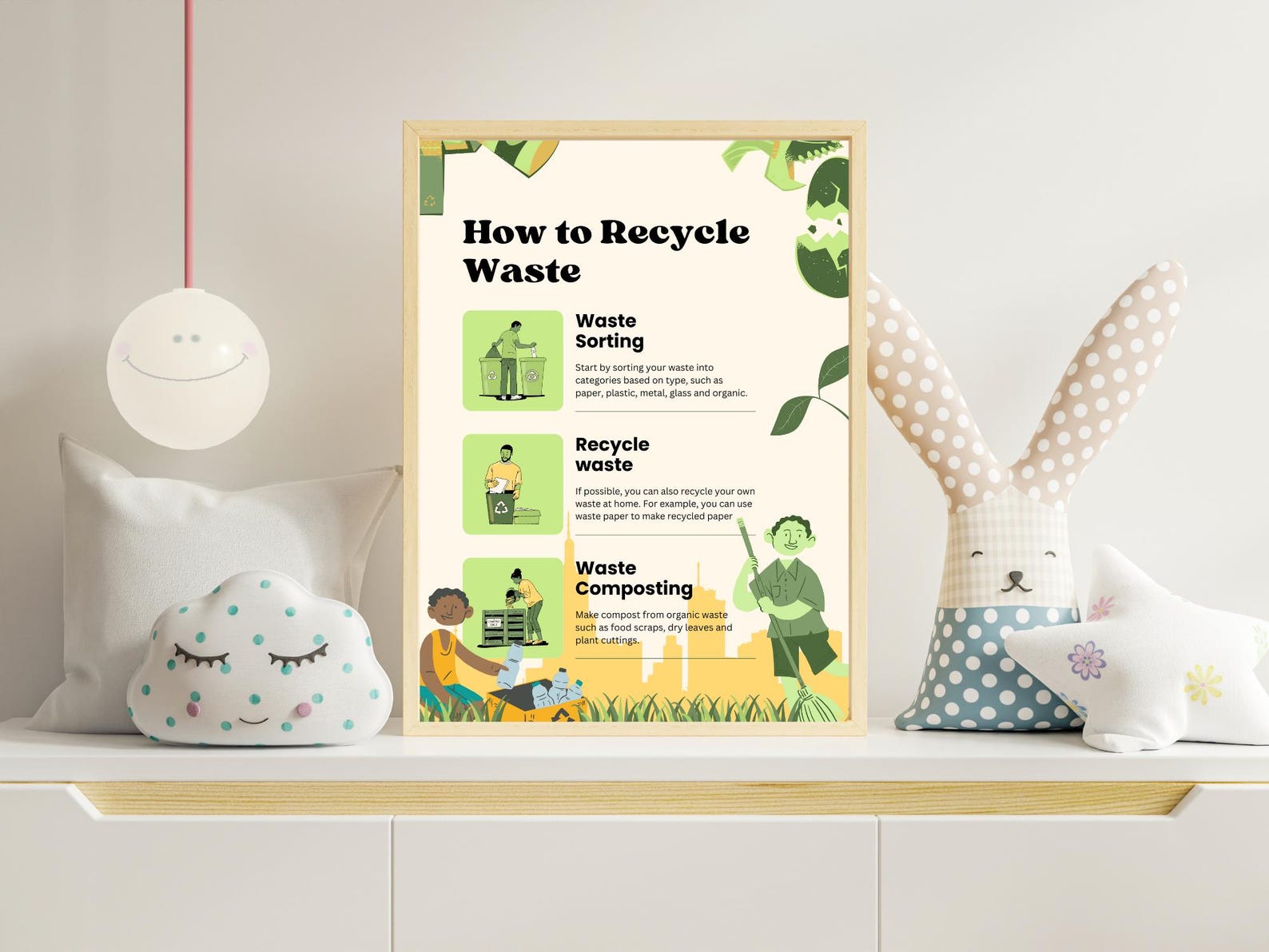 Eco Friendly Green Living Tips Posters Set | Sustainable Lifestyle Wall ...
