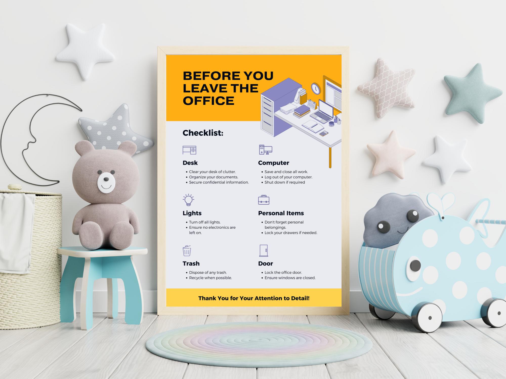 Set of 6 Office Etiquette Posters | Printable Workplace Rules ...