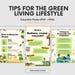 Eco Friendly Green Living Tips Posters Set | Sustainable Lifestyle Wall ...