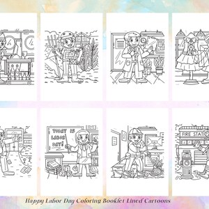 Celebrate Labor Day: 40 Engaging Coloring Pages for Kids and Adults - Etsy