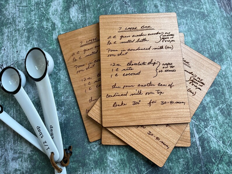 Engraved Handwritten Note Handwriting Keep Sakes Wooden Handwritten ...