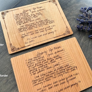 Wooden Note | Engraved Handwritten Note | Handwriting Keep Sakes ...