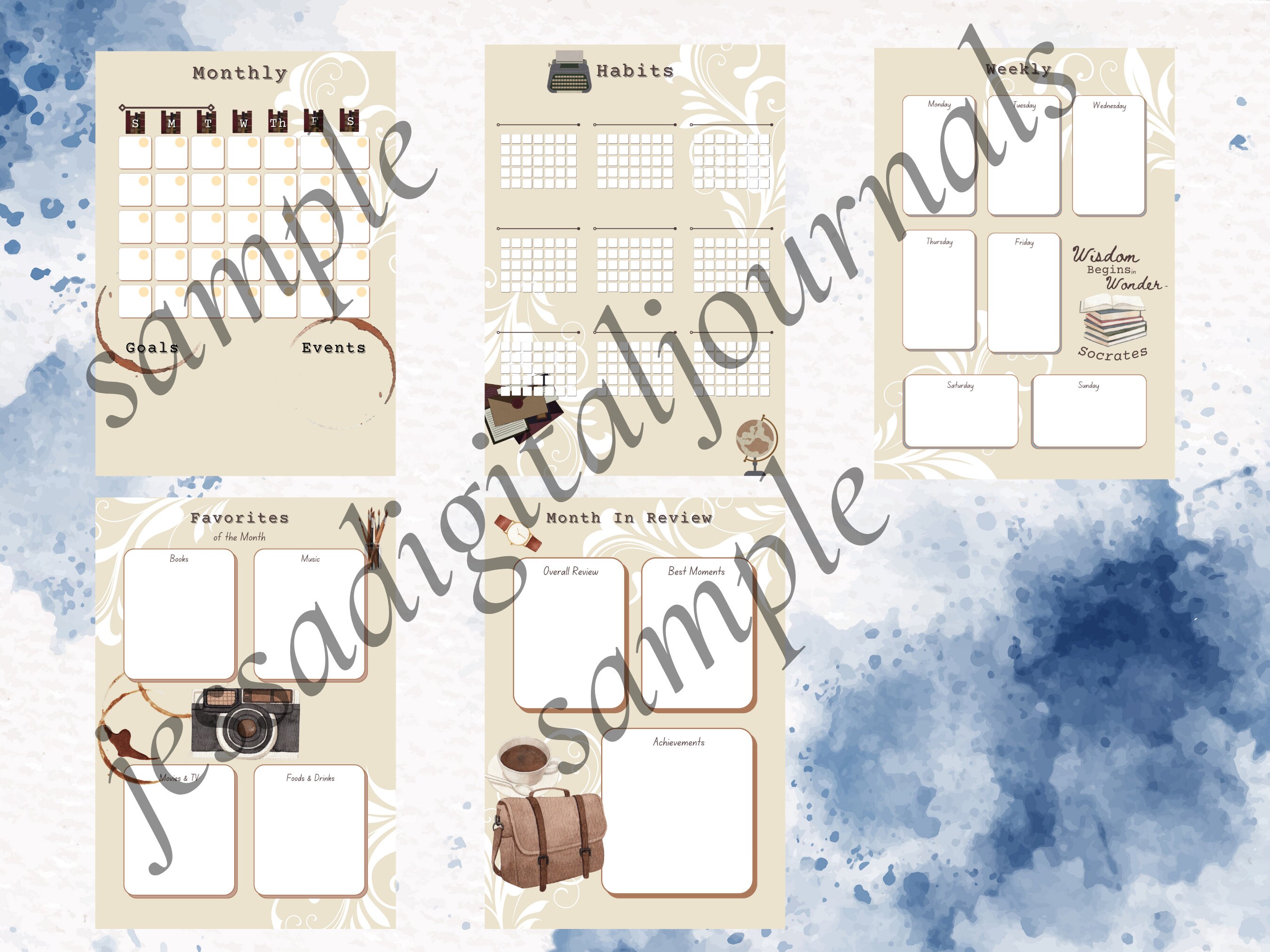 Printable Dark Academia Monthly Planner Printable Planner - Etsy